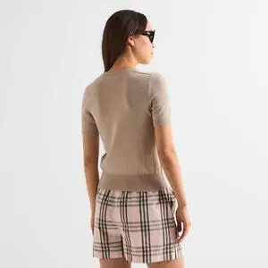 Burberry Knitted Top With Equestrian Emblem