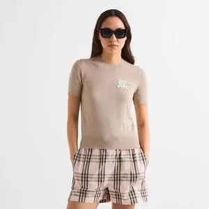 Burberry Knitted Top With Equestrian Emblem
