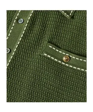 Versace Knitted Short Sleeve Polo Shirt