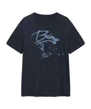 ANINE BING Graphic Print T-shirt - Black