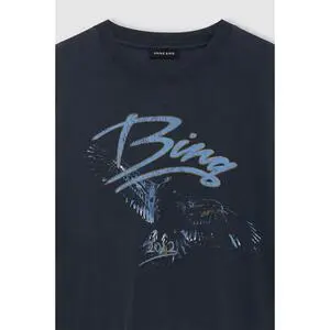 ANINE BING Graphic Print T-shirt - Black