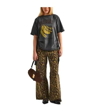 GANNI Have A Nice Day" Graphic T-shirt - Black