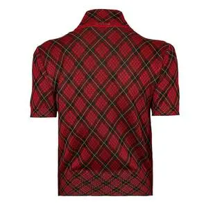 Alexander McQueen Checkered Knit Polo Shirt