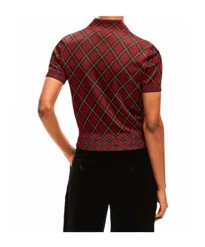 Alexander McQueen Checkered Knit Polo Shirt
