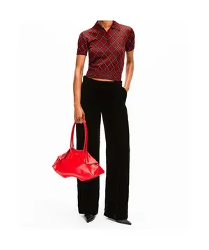 Alexander McQueen Checkered Knit Polo Shirt