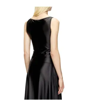 DIESEL® Sleeveless Top With Twisted Detail And Cut-out