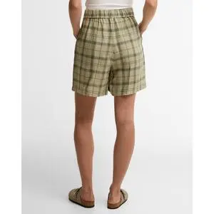 Barbour Plaid Tailored Shorts With Belt Loops And Side Pockets