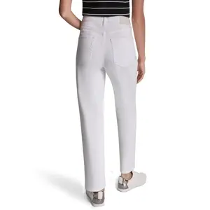 Dkny High Rise Classic Straight Leg Denim Jeans