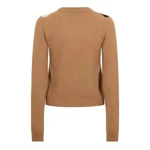 GANNI Argyle Knit Cardigan - Brown