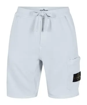 Stone Island Fleece Jogger Shorts - White
