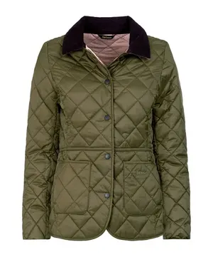 Barbour Quilted Corduroy Collar Jacket - Green