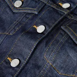 GANNI Cropped Denim Jacket With Classic Collar