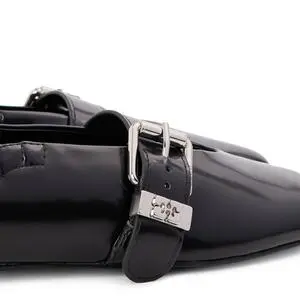 GANNI Buckle Detail Ballet Flats