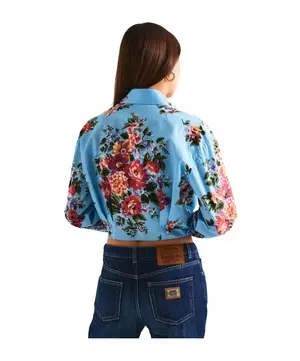 Dolce & Gabbana Floral Print Cropped Shirt