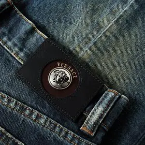 Versace Slim Fit Ripped Jeans
