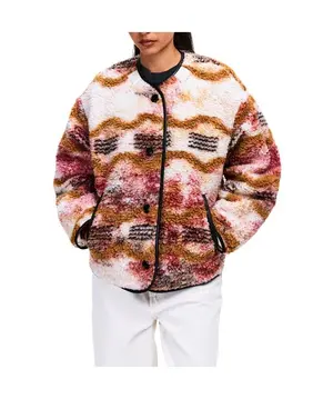 Isabel Marant Étoile Multicolor Patterned Fleece Jacket - Pink