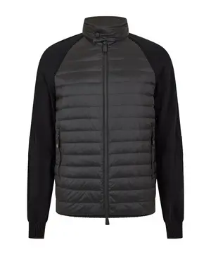 Moncler Hybrid Jacket With Quilted Front And Knit Sleeves