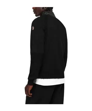 Moncler Hybrid Jacket With Quilted Front And Knit Sleeves
