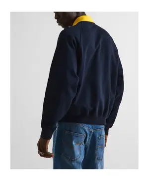 Versace Minimalist Long-sleeve Polo Shirt