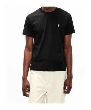 AMI Paris Logo Short-sleeved T-shirt - Black