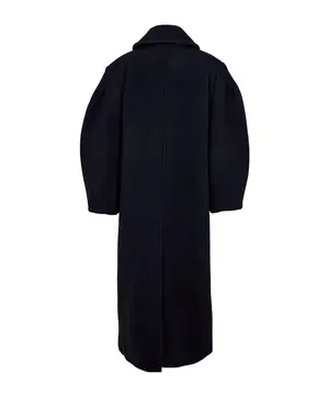 GANNI Wool Double-breasted Peacoat