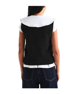 GANNI Cherry Knit Vest - Black