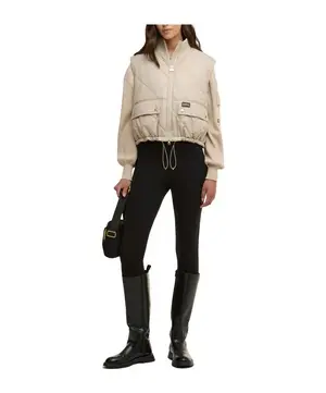 Barbour Cropped Quilted Gilet With Zip-up Front