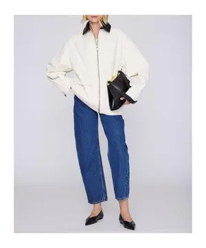 ANINE BING Collared Zip-up Jacket