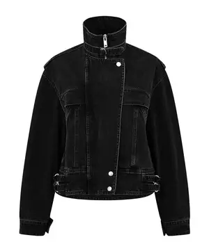 Isabel Marant Étoile Denim Biker Jacket - Black