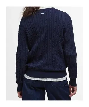 Barbour Long-sleeved Cable Knit Sweater