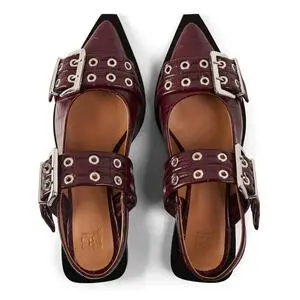 GANNI Buckle Slingback Sandals - Multicolor