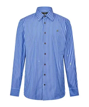 VIVIENNE WESTWOOD Logo Striped Shirt - Blue