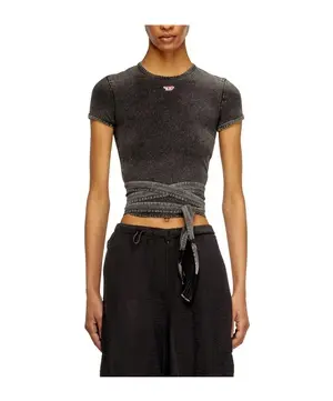 DIESEL® Solid Color Short Sleeve Top