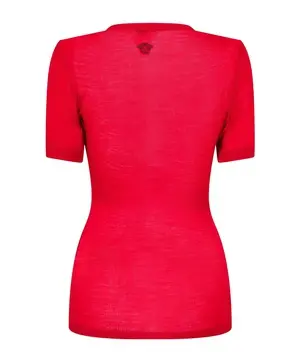 Versace Ribbed Medusa T-shirt - Red
