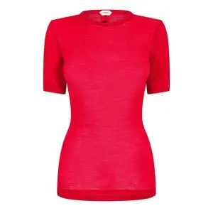 Versace Ribbed Medusa T-shirt - Red