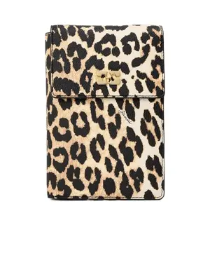 GANNI Travel Wallet Printed Zip Around Purse