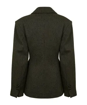 GANNI Fitted Blazer With Notched Lapel