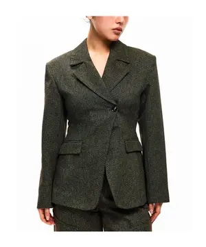 GANNI Fitted Blazer With Notched Lapel