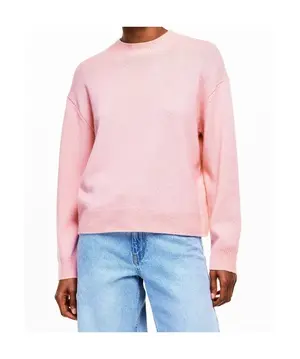 ANINE BING Long Sleeve Ribbed Trim Sweatshirt
