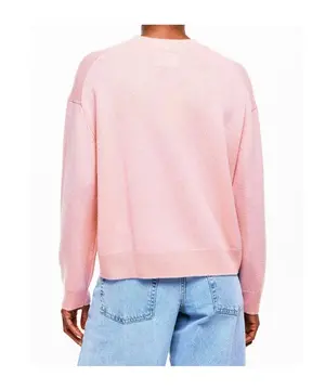 ANINE BING Long Sleeve Ribbed Trim Sweatshirt