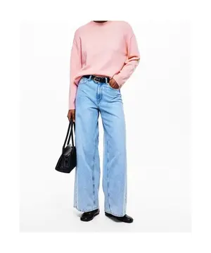 ANINE BING Long Sleeve Ribbed Trim Sweatshirt