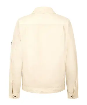 C.P. COMPANY Zip-up Shirt Jacket With Collar And Sleeve Lens Detail
