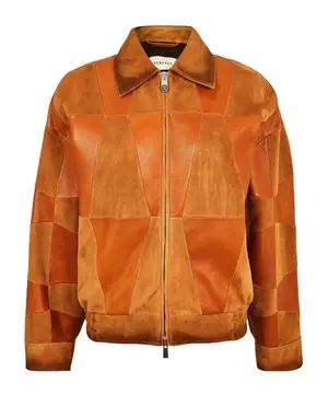 Versace Paneled Leather Jacket