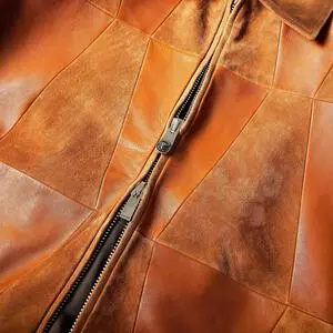 Versace Paneled Leather Jacket