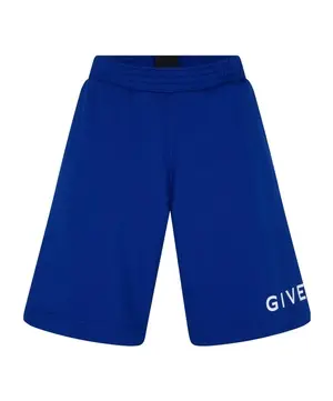 Givenchy Fit Fleece Jogger Shorts - Blue