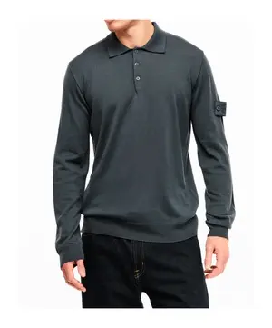 Stone Island Ghost Long Sleeve Polo Shirt