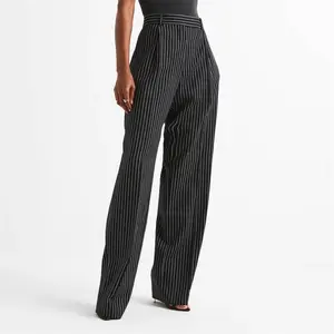 TOM FORD Striped Tailored Straight Leg Trousers