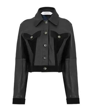 Versace Leather Slim Blouson Jacket