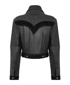 Versace Leather Slim Blouson Jacket