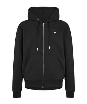 AMI Paris Hooded Zip-up Sweatshirt